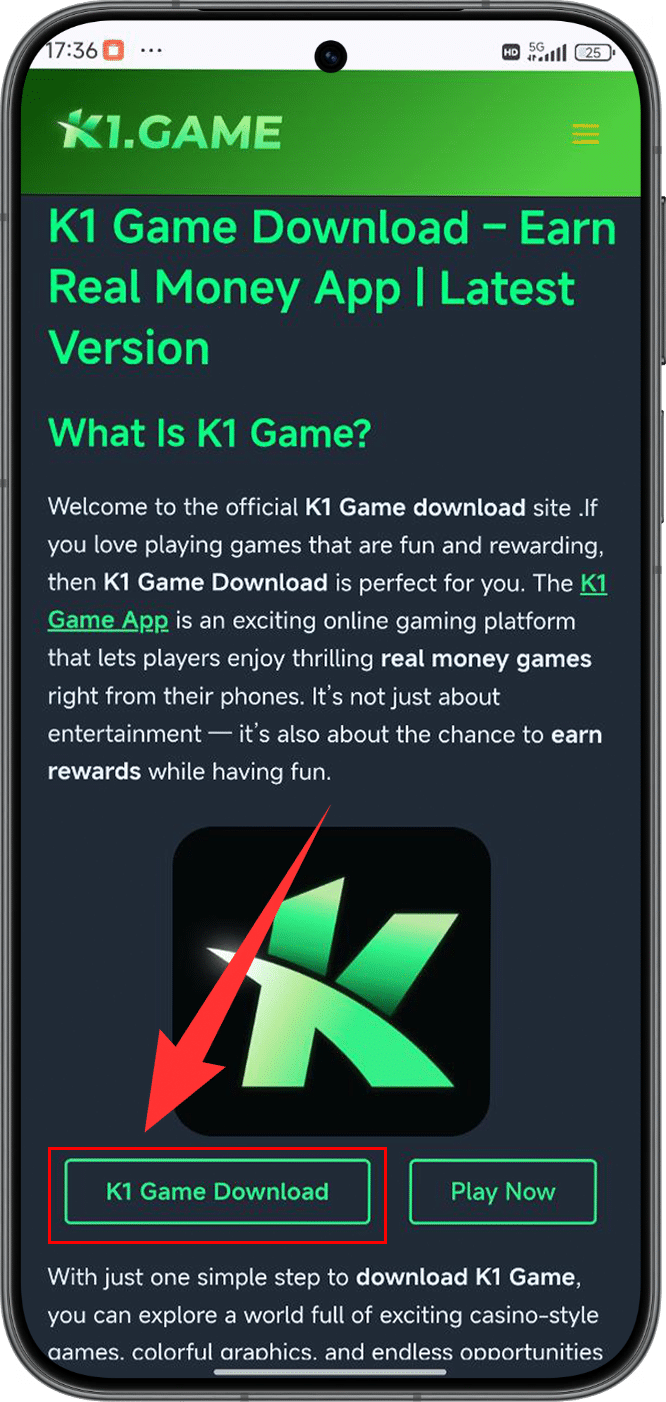 Download K1 Game APP For Android-Latest Version